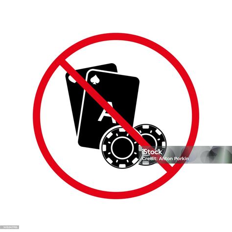 허용되지 않는 도박 게임 사인 카지노 금지 밴 포커 블랙 실루엣 아이콘 플레이 카드 칩 금지 픽토그램 포커 브리지 도박 카드 레드 스톱 서클 기호 격리된 벡터 일러스트 레이