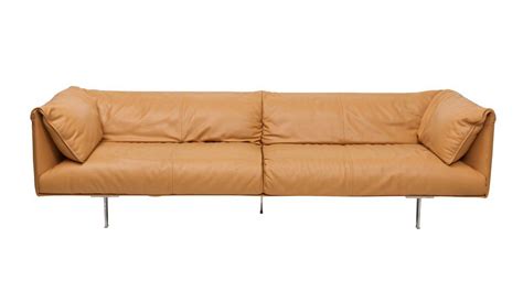 Perforated Leather Sofa On Polished Steel Frame European Furniture