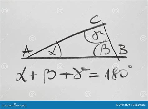sum of the angles stock image image of degree equation 79913439