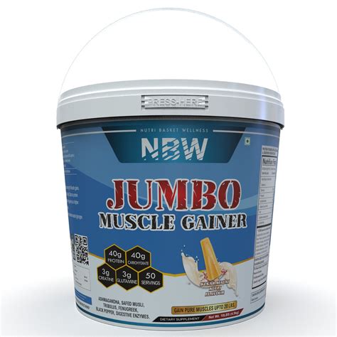 Nbw Jumbo Muscle Gainer High Calories High Protein With Creatine
