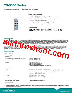 Tn 5308 Mv Ct Datasheetpdf Moxa Inc