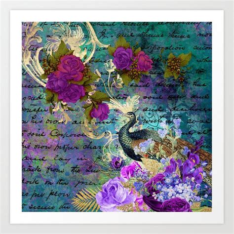 Colorful Peacock Art Print