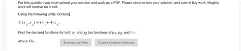 Solved For This Question You Must Upload Your Solution And Chegg Com