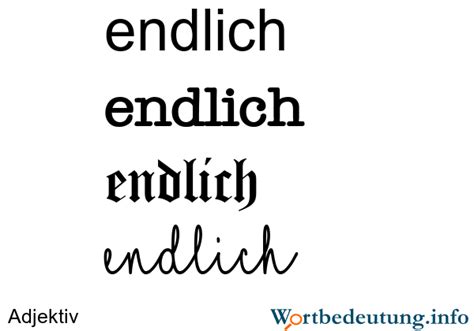 Endlich Bedeutung Definition