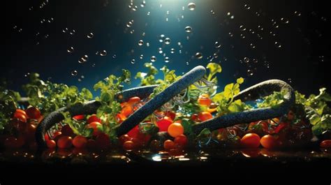 Genetic Modification Advancements Biology Repeating Pattern Premium Ai Generated Image