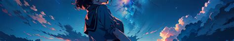 2160x384 Happiest Anime Girl Hd Ai Art 2160x384 Resolution Wallpaper
