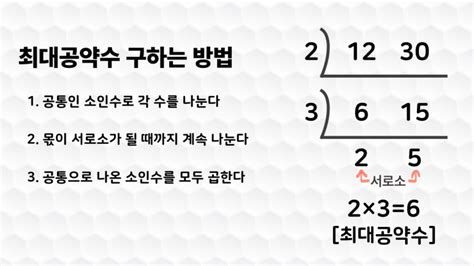 소인수분해 뜻 소수 합성수 최대공약수 최소공배수 구하는법 네이버 블로그