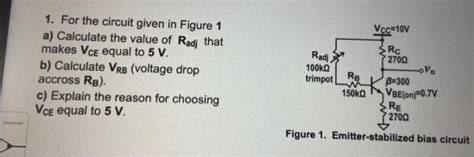 Solved For The Circuit Given In Figure A Calculate The Chegg Com