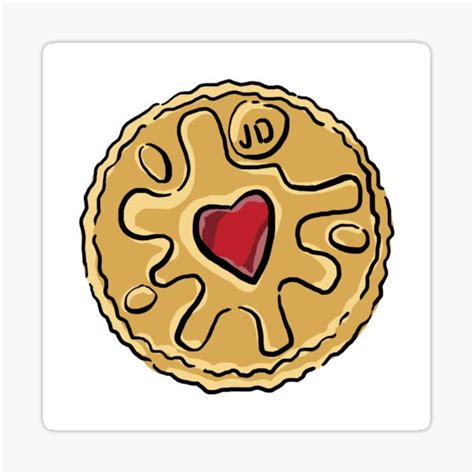 Jammie Dodger British Biscuit Colour Sticker For Sale By Hmoore576