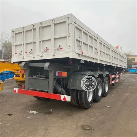 3 Axles 40 50 60 Cubic Meter Tipper Side Dump Truck Semi Trailer Dump