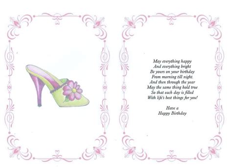 Female Birthday Verses For Cards Cards Birthday