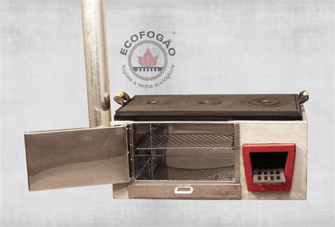 Fogão a lenha ecológico ECOFORNO forno inox