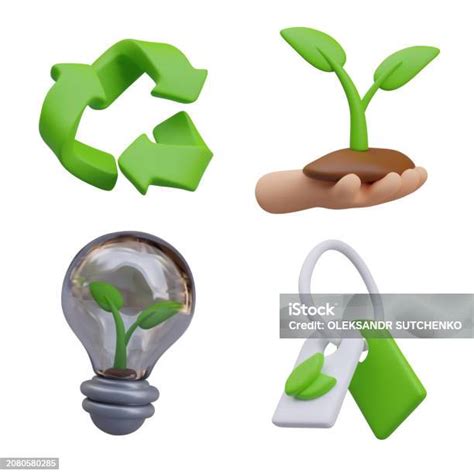 3d 재활용 표시 손 들고 식물 새싹이 내부에 있는 전구 에코 태그 3차원 형태에 대한 스톡 벡터 아트 및 기타 이미지 3차원 형태 개념 건강한 생활방식 Istock