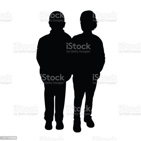 함께 아이 실루엣 벡터 검은색에 대한 스톡 벡터 아트 및 기타 이미지 검은색 벡터 사람들 Istock