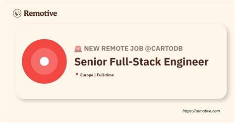 Hiring Senior Full Stack Engineer Cartodb