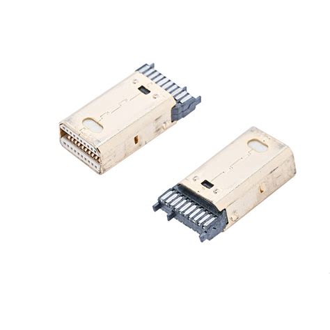 Displayport Mini Connecor 20 Pin Mini Dp Plug For Wire Soldering