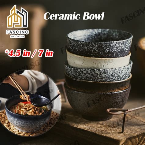 【sg】4in 7in Japanese Ceramic Bowl Dinner Rice Bowls Deep Salad Plate