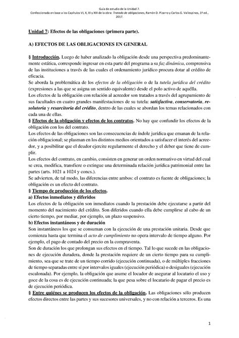 GuÍa De Estudio Unidad 7 Primera Parte Confeccionada En Base A Los