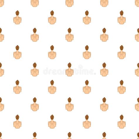Back Massage Pattern Cartoon Style Stock Vector Illustration Of