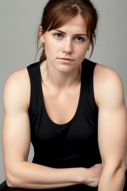 Premium Ai Image A Woman In A Black Tank Top Ai Generated