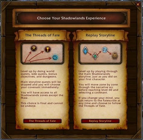 The Threads Of Fate Shadowlands Adventure Mode Leveling For Alts