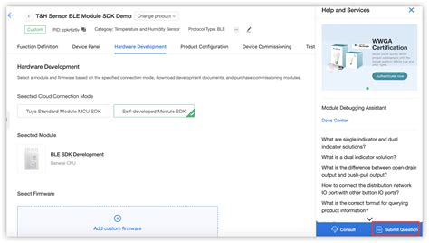 Prototype A Temperature And Humidity Sensor With Bluetooth Module Sdk