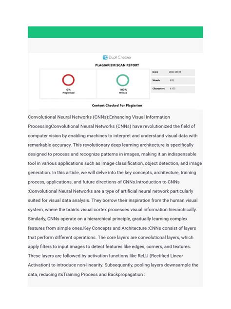 Cnns Transforming Visual Data Analysis Pdf Artificial Neural Network Intelligence Ai