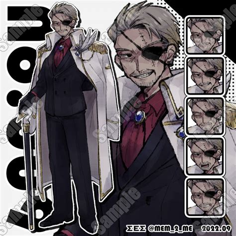 009、軍服コートな眼帯イケおじ商用可1人限定自動ダウンロード キャラクター ｜つなぐ