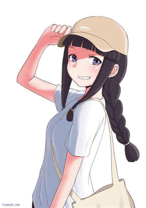 Safebooru 1girl Alternate Costume Bag Bangs Baseball Cap Beige Headwear Black Hair Blunt Bangs