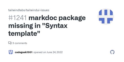 Markdoc Package Missing In Syntax Template Issue
