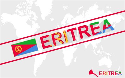 Eritrea Map Flag And Text Illustration Stock Vector Illustration Of History Eritrea