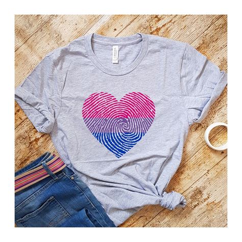 Bi Pride Heart Shirt Bisexual Tshirt Bisexual Flag Tee Lgbt Clothing