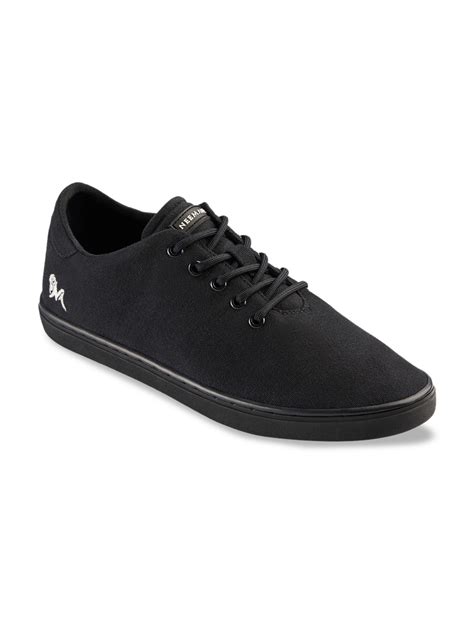 Buy Neemans Unisex Black Cotton Classic Sneakers Casual Shoes For
