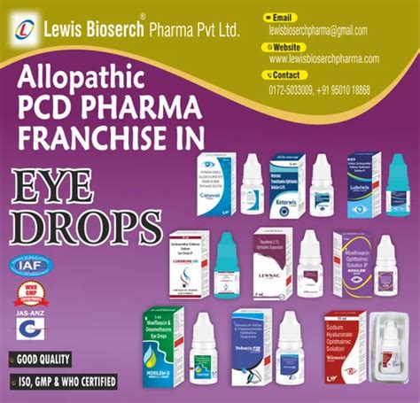 Ophthalmic Eye Drops PCD Pharma Franchise In Kozhikode At Rs 20000
