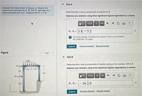 Solved Consider The Frame Shown In Figure 1 Assume The