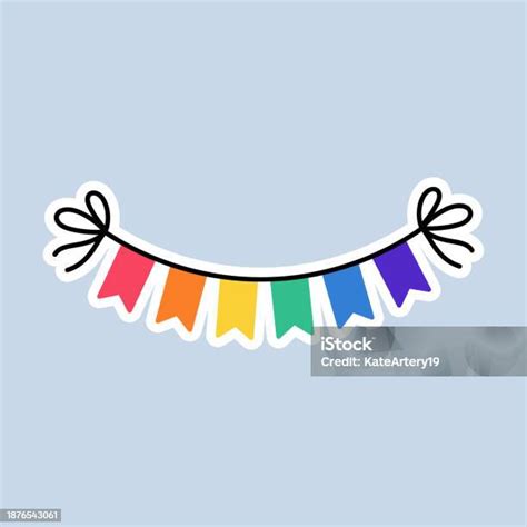 Bendera Lgbt Bendera Berwarna Pelangi Stiker Lgbt Dengan Gaya Doodle