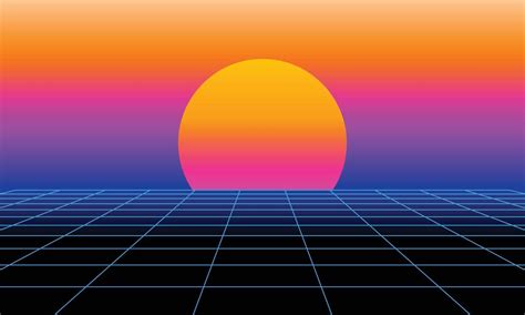 Abstract 3d Wireframe Background Design 80s Retro Futuristic Style For Wallpaper Modern