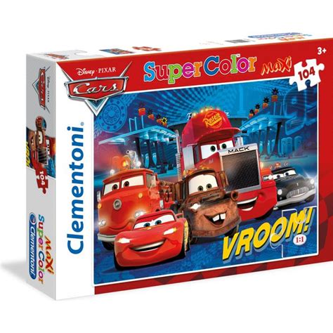 Clementoni Cars Supercolor Puzzle Maxi 104d Maxíkovy Hračky
