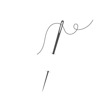 Premium Vector Needle And Thread Silhouette Icon Vector Illustration Tailor Logo With Needle