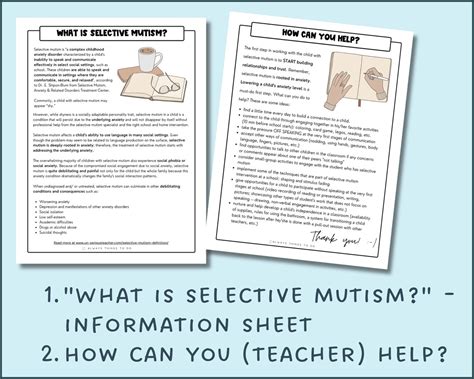 Selective Mutism Classroom Accommodations Selective Mutism Anxiety