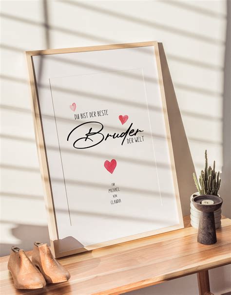 Bester Bruder Der Welt Poster Vonherzen Shop