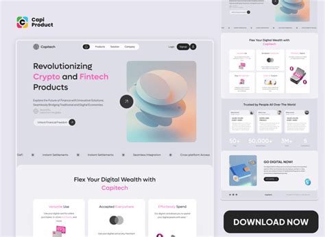 Fintech Landing Page Design Concept Ux And Ui Kits Ft Uiux