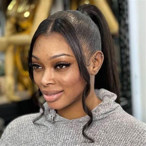 Side Bangs With Ponytail