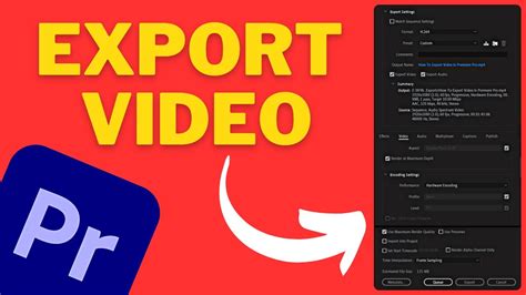 How To EXPORT Video In Premiere Pro YouTube