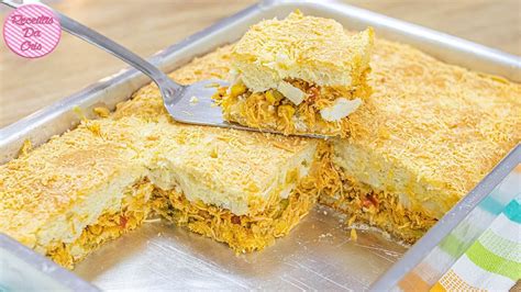 Torta De Frango Com Palmito De Liquidificador Com Massa Que Derrete Na