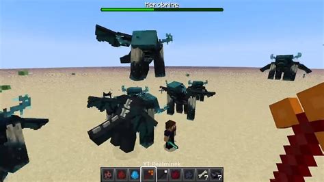 Herobrine Vs 10 Flying Warden 1v10 Minecraft Youtube