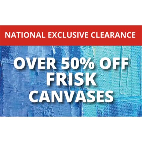 Art Discount 50 Off Frisk Canvases Discount Art Supplies