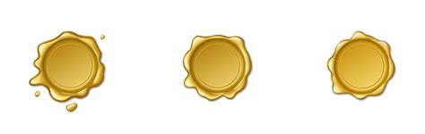 인증서 및 문서 편지 봉투에 대한 복고풍 황금 물개 왁스 스탬프 3차원 형태에 대한 스톡 벡터 아트 및 기타 이미지 3차원 형태 개체 그룹 고급 Istock