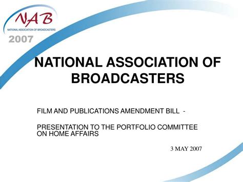 Ppt National Association Of Broadcasters Powerpoint Presentation