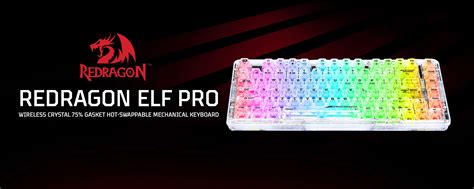 Redragon K649 3modes Pro 75 Pre Built Keyboard Crystal Clear Planet